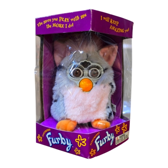 Furby | Toys | Furby Rare Gray Pink Leopard Print Collectible Original ...